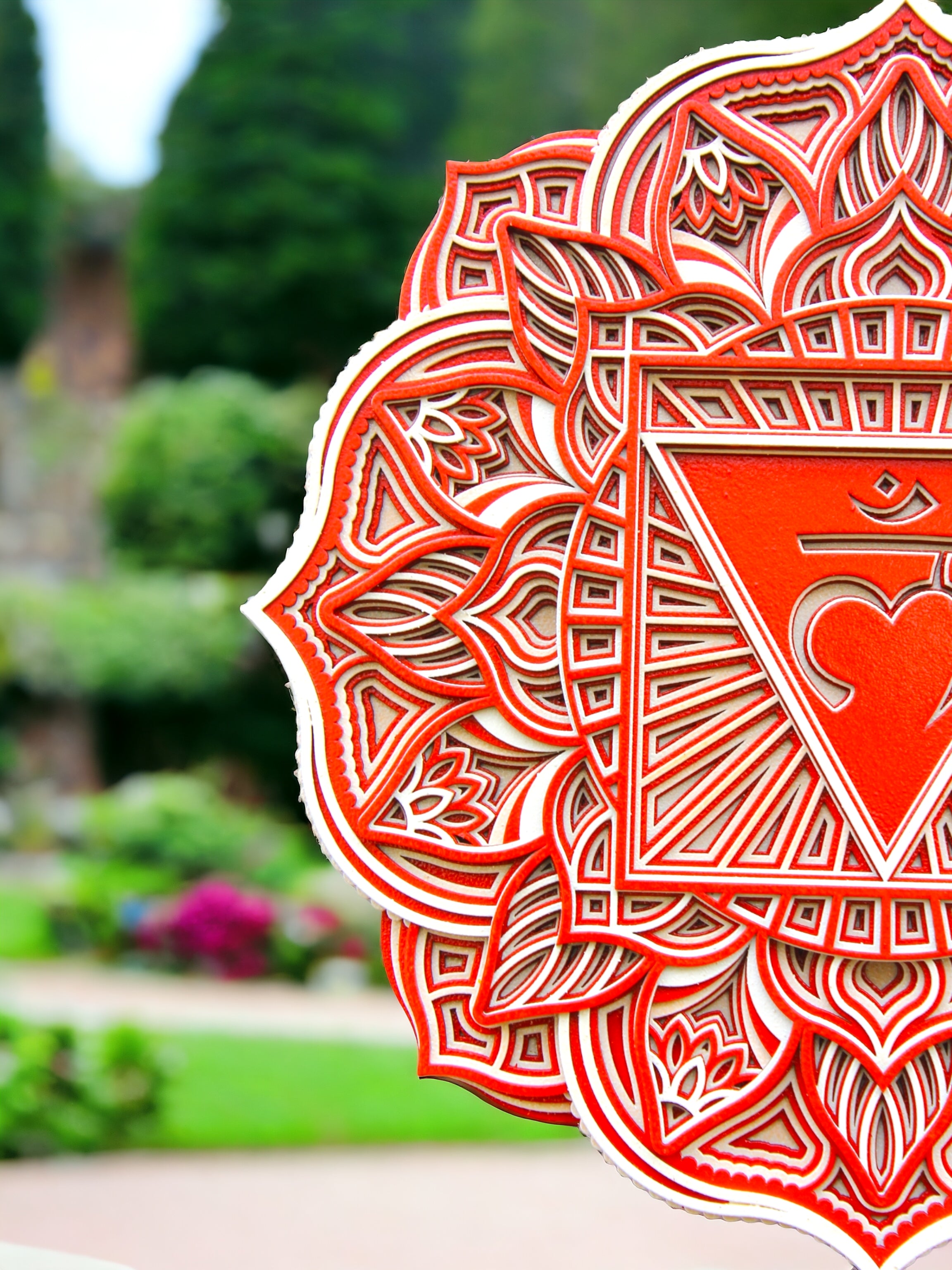 Root Chakra Mandala Art- Seven Chakras, Wall Art, Meditation, Healing ...