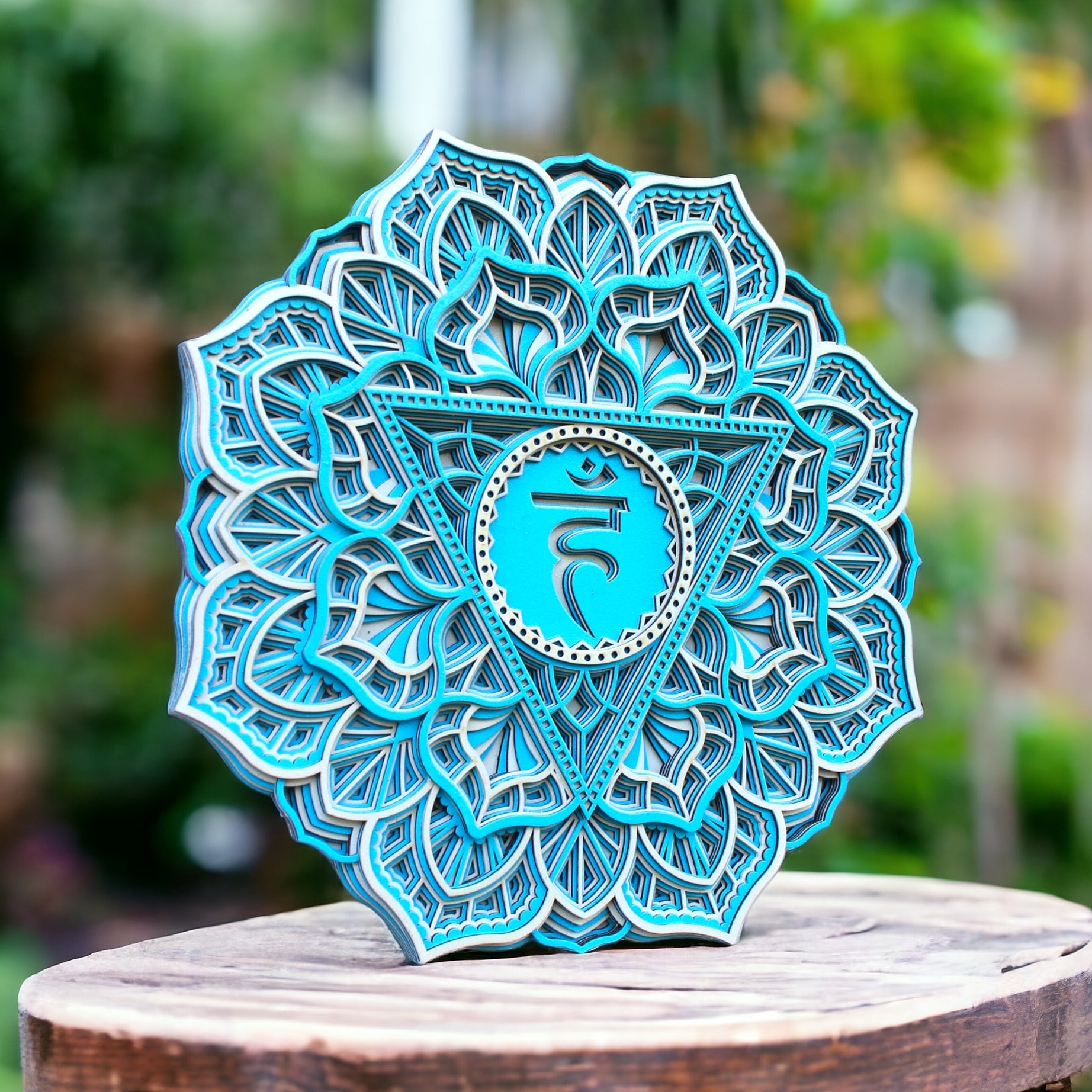 Throat Chakra Mandala Art- Meditation, Healing, Reiki, Yoga, Focus Dec ...